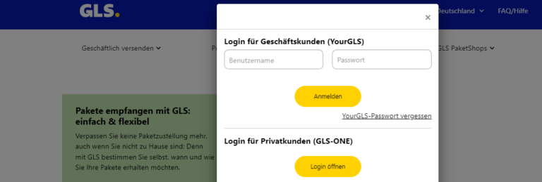 Wie kann man sich an GLS Kundenservice in Deutschland?