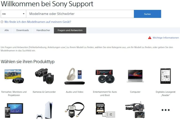 Sony support | Telefonnummer für Ihren Kontakt SONY Hotline